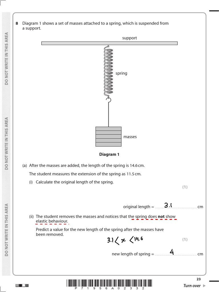 2023 June 1PR Hooke Law MS | PDF | Length | Physical Phenomena