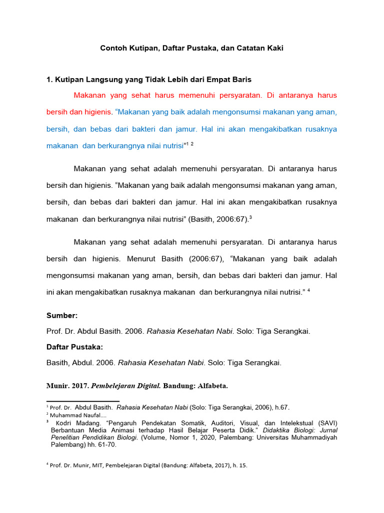Panduan Kutipan dan Daftar Pustaka | PDF