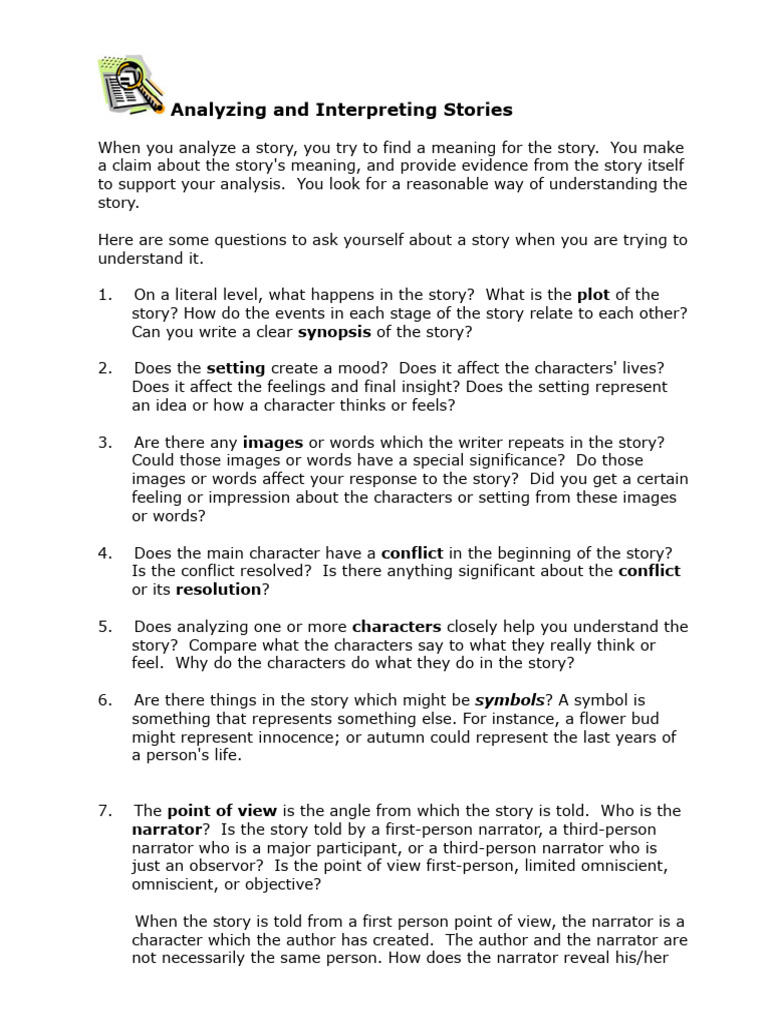 Analyzing Stories | PDF | Narration