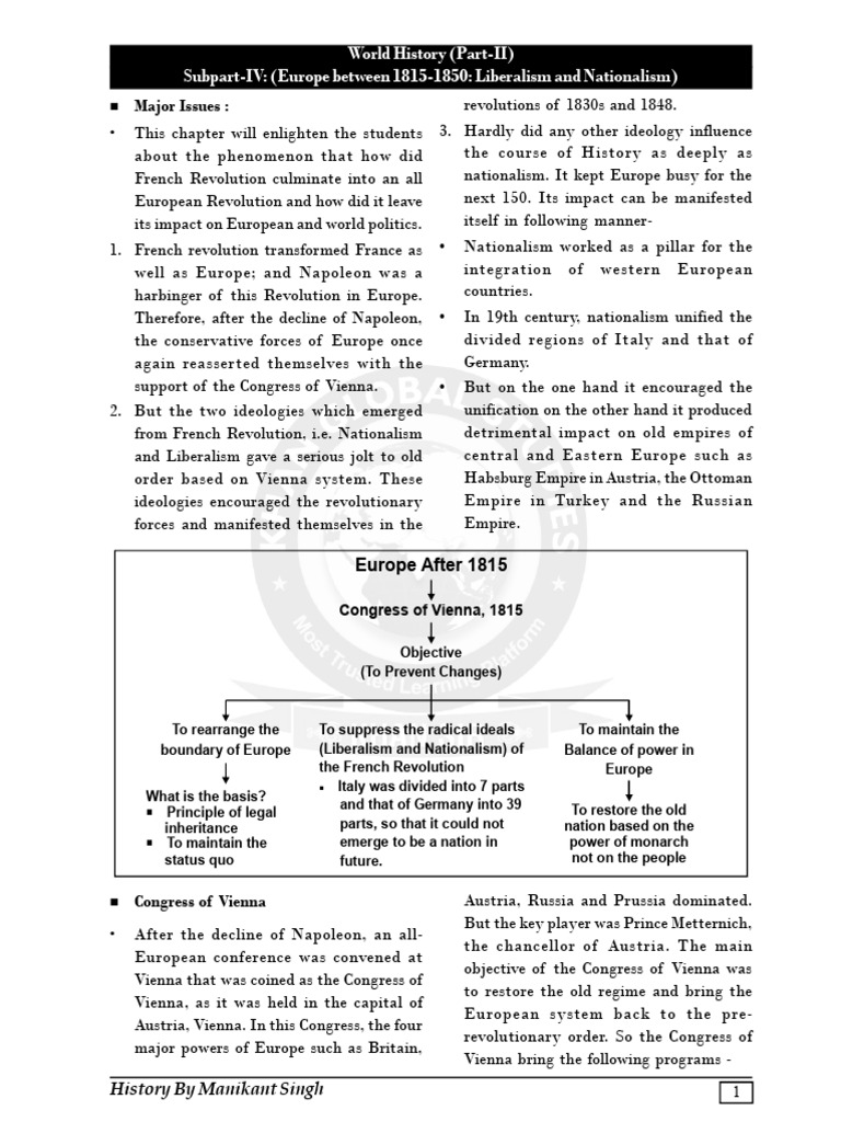 European Revolutions & Ideologies | PDF | Nationalism | International ...