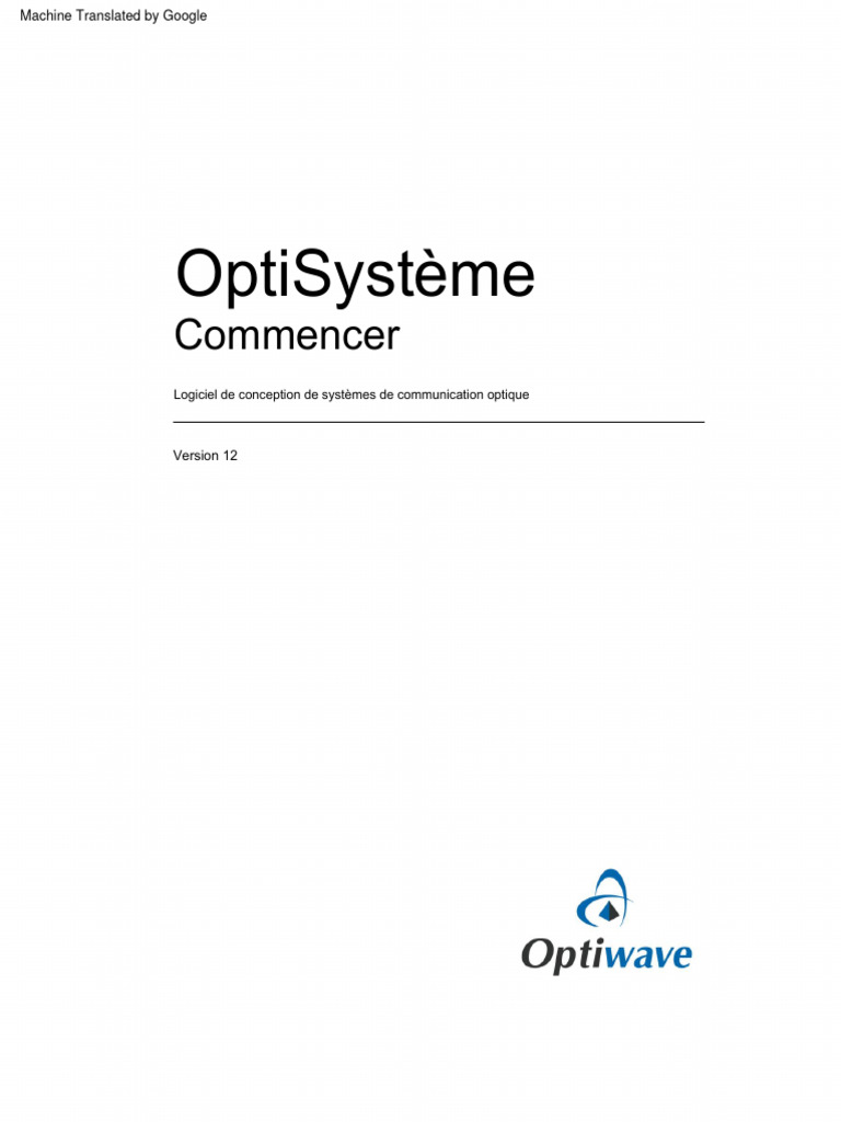 OptiSystem Getting Started | PDF | Bibliothèque logicielle | Microsoft ...