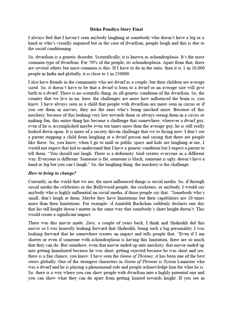 Disha Pandiya Story Final | PDF