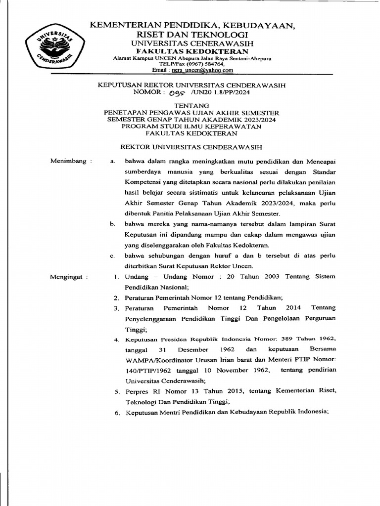 SK Uas Terbaru | PDF