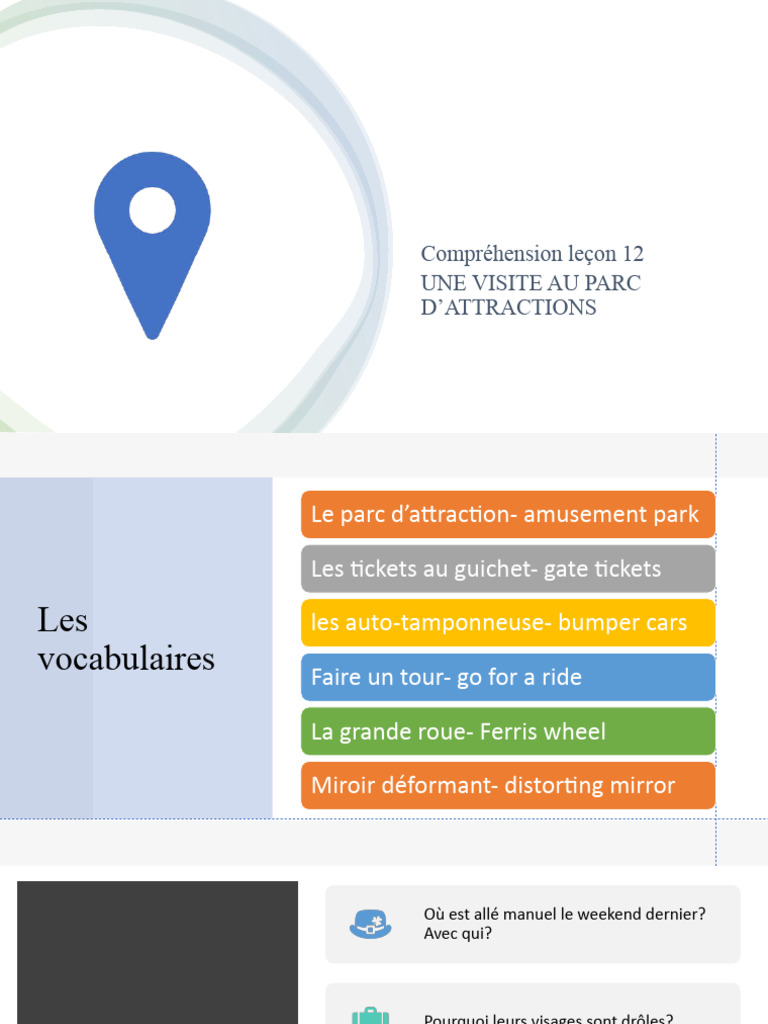 Une Visite Au Parc D'attractions | PDF