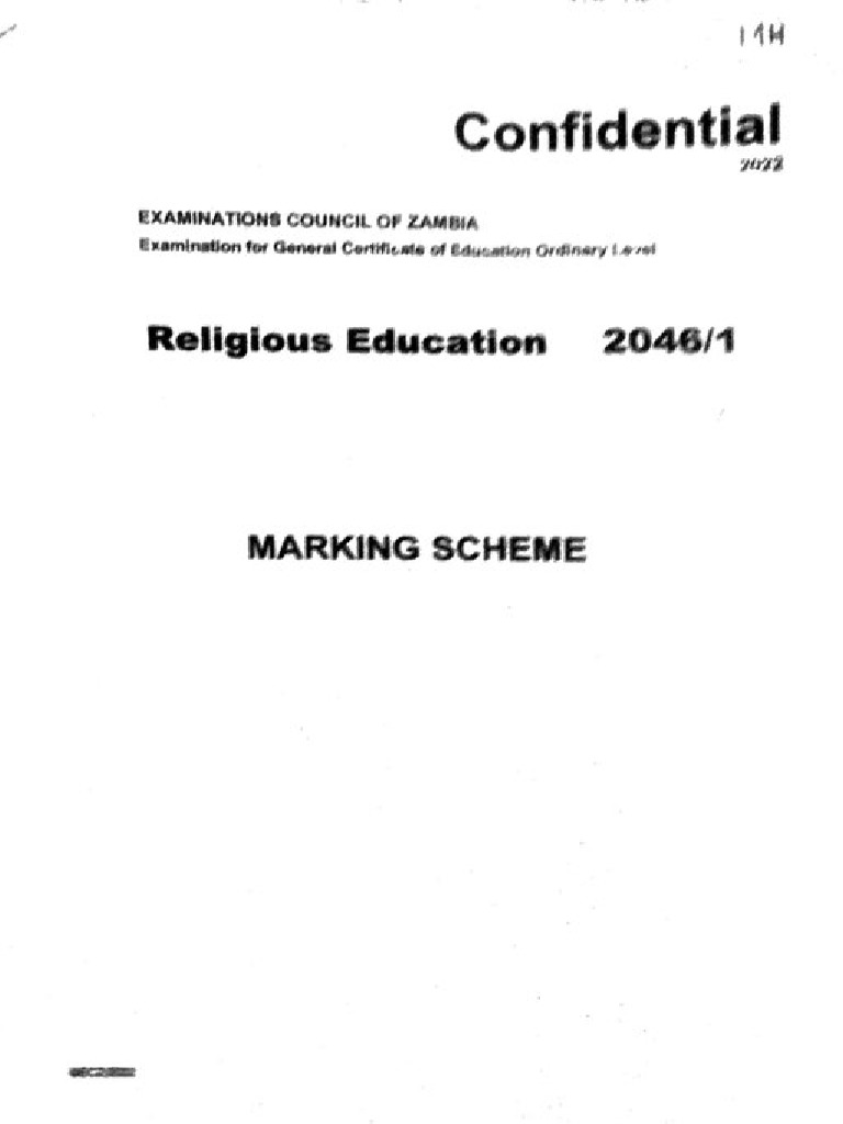 Marking Key GCE 2022-09-03 21-26 | PDF
