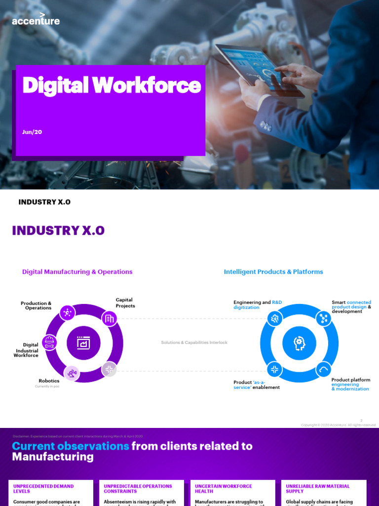 Accenture Industry X 0 Digital Workforce | Download Free PDF | Mobile ...