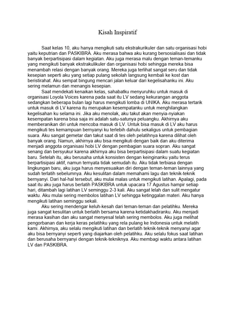 Kisah Inspiratif | PDF | Puisi