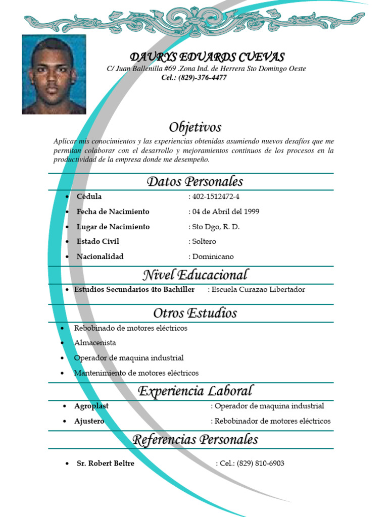 Currículum de Ddaauryss Edwards Cuevas | PDF