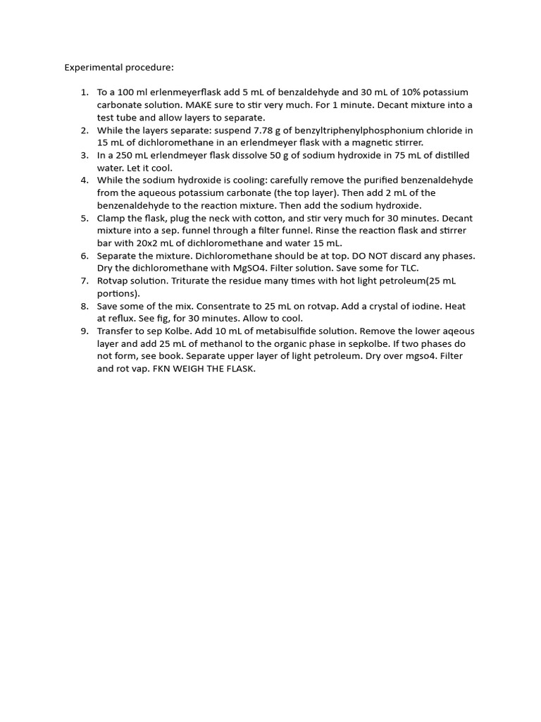 Experimental Procedure Exp9 | PDF