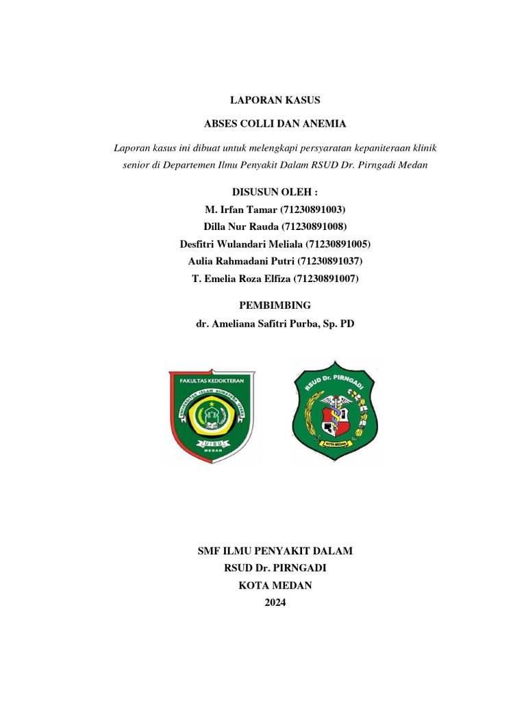 Abses Colli + Anemia | PDF