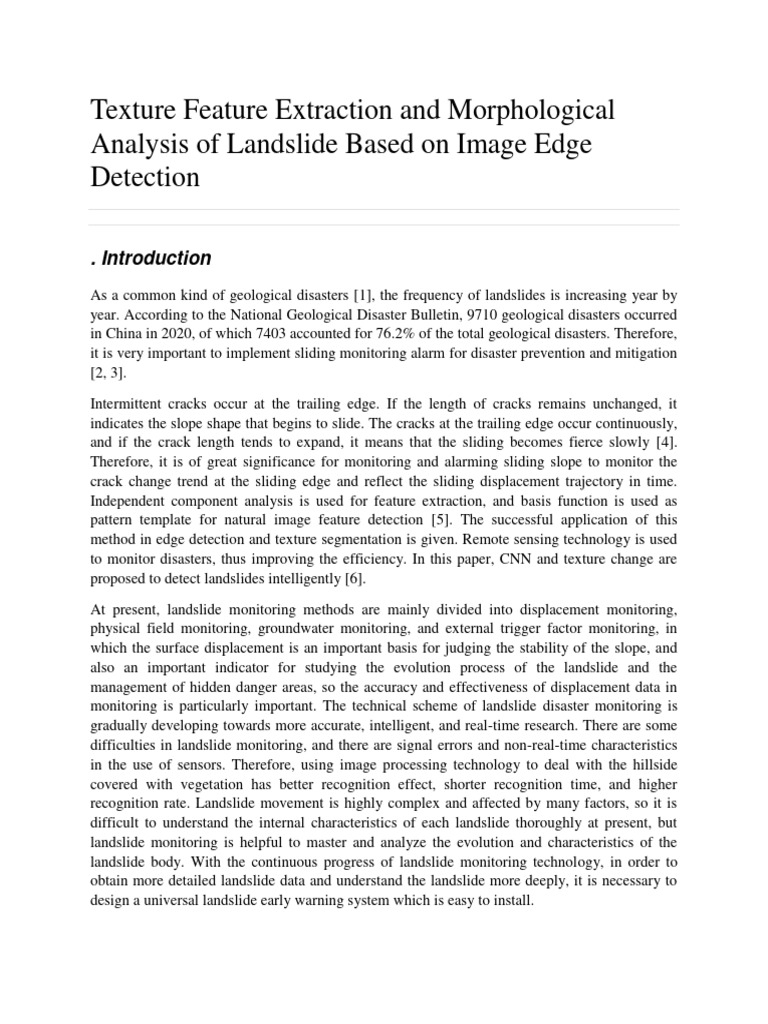 Feature Extraction - Shape and Texture | PDF | Landslide | Color