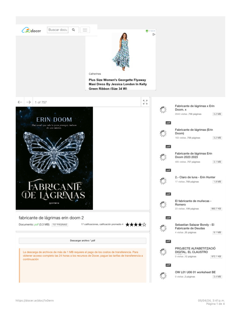 Fabricante de Lágrimas Erin Doom 2 - PDF Docer - Ar | PDF