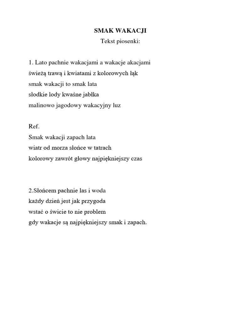 SMAK WAKACJI | PDF