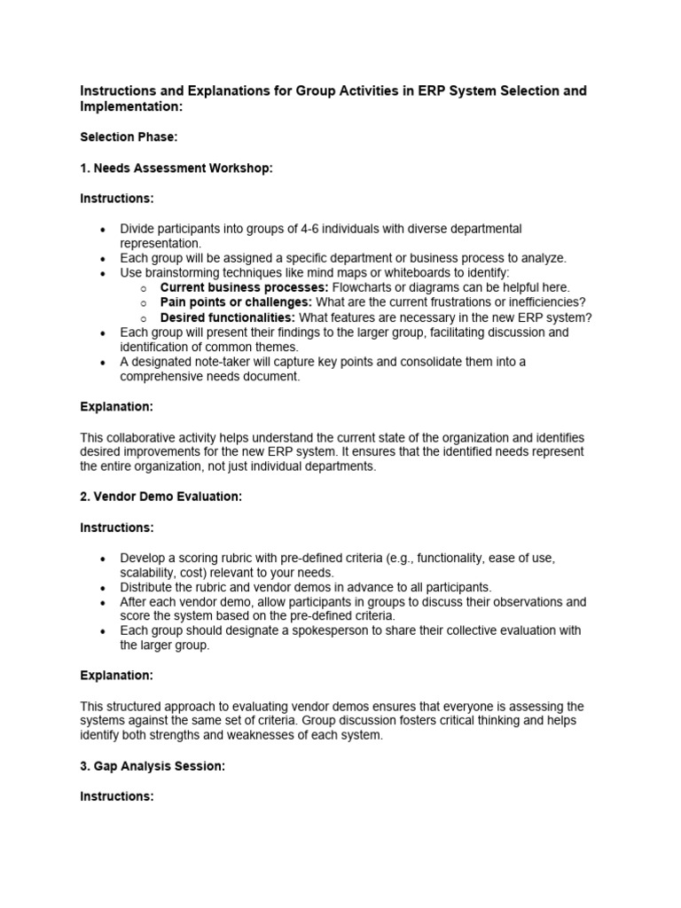 ERP User Group Activity Guidelines | PDF | Change Management ...