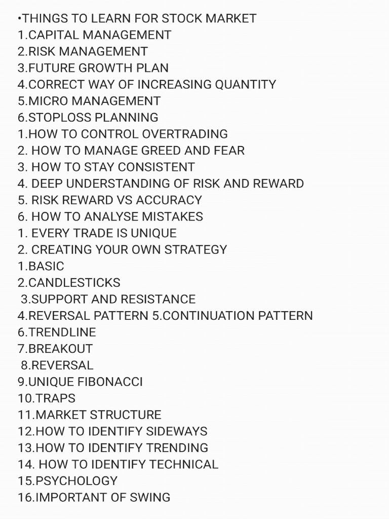 Roadmap To Start Trading | PDF