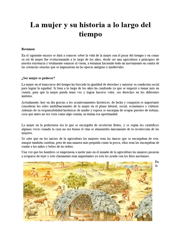 Evolución del rol de la mujer en la historia | PDF | Mujer | Edades medias