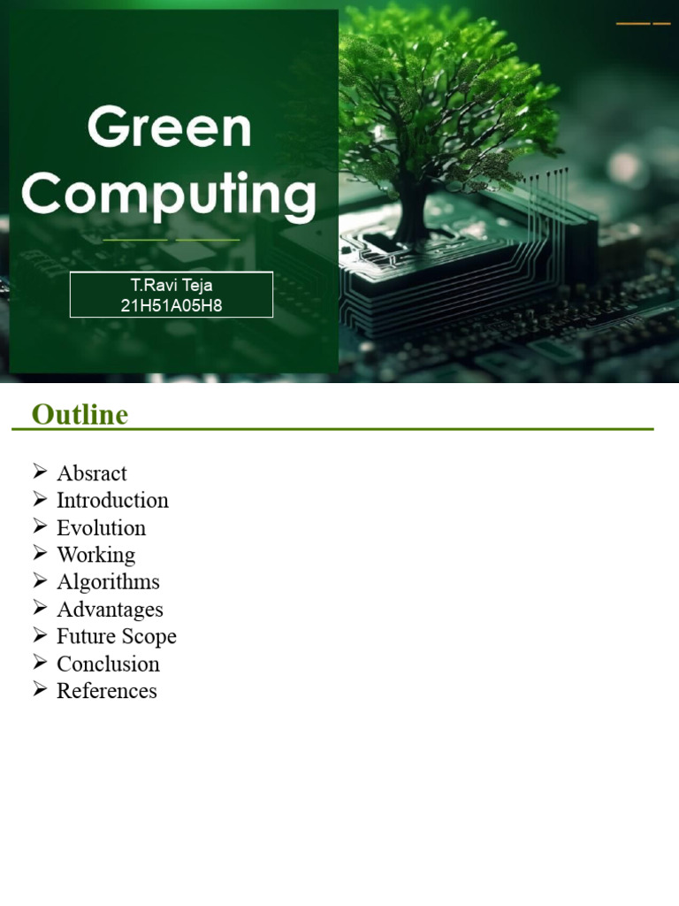 Green Computing | PDF | Sustainable Design | Efficient Energy Use