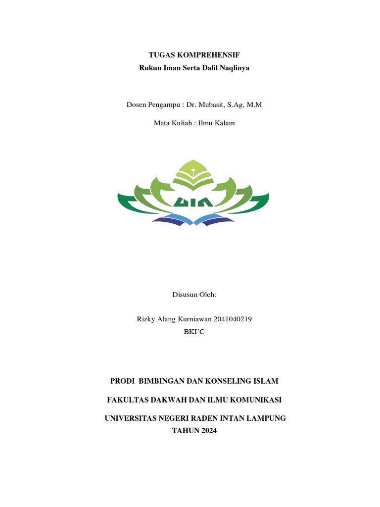 Rukun Iman dan Dalil Naqlinya | PDF | Karier & Perkembangan | Agama ...