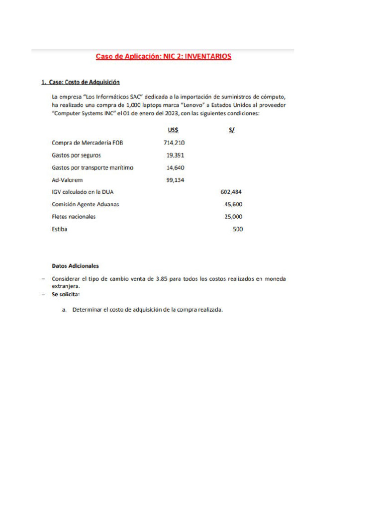 Examen Final Nic2 - Nic 16 Upn Caso 5 Desarrollado | PDF