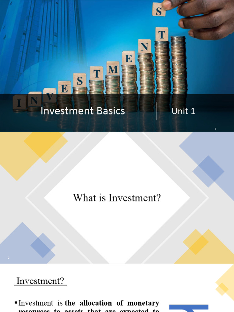 Investment Basics for Class 10 Students | PDF | Cost Of Living ...