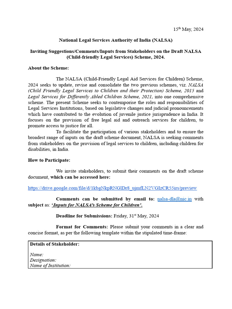 NALSA Scheme For E-Consultation | PDF | Legal Aid | Human Rights