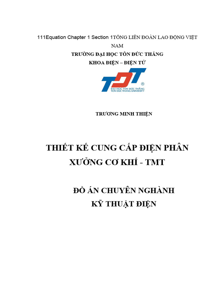 Do An Cung Cap Dien | PDF