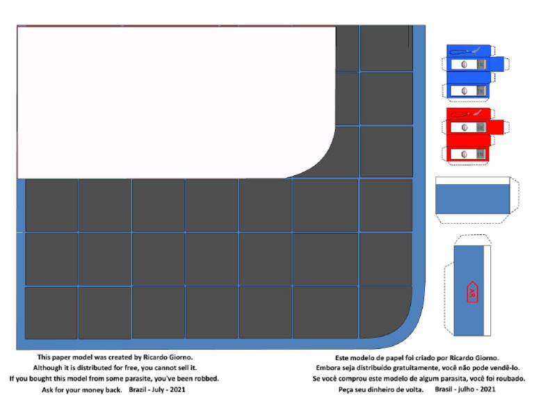 Esso Gas Station Papercraft by Ricardo Giorno - Brasil - 03 | PDF