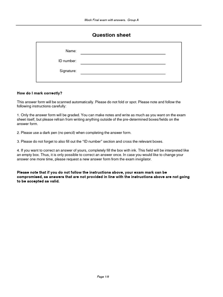 Exam Example | PDF | Futures Contract | Market Liquidity