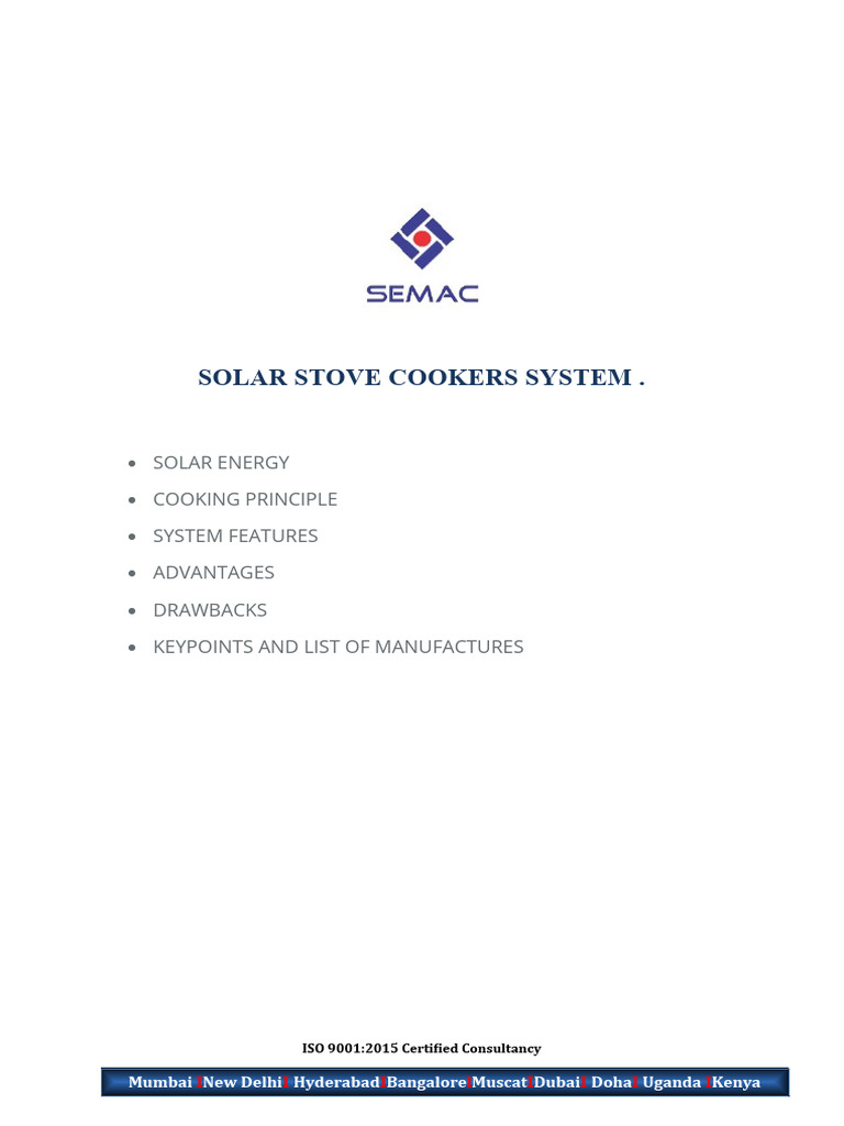 Case Study Solar Stove Cooking. | PDF | Solar Energy | Stove