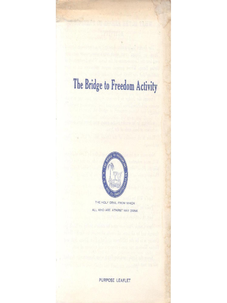 The Bridge To Freedom Purpose Leaflet | PDF
