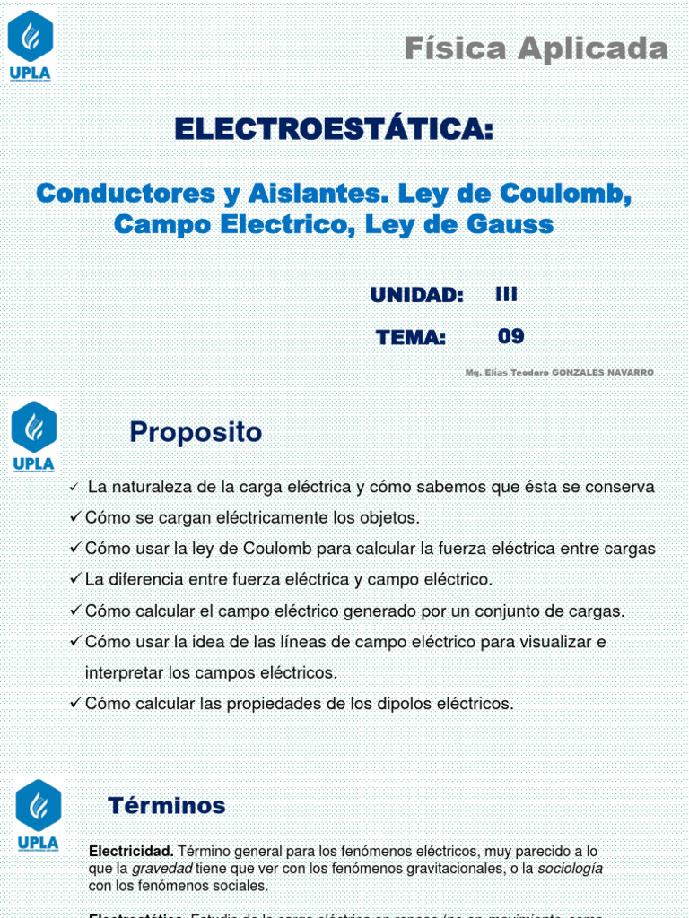 TEMA 09 Electrostatica, Ley de Coulumb | PDF | Electricidad | Carga eléctrica