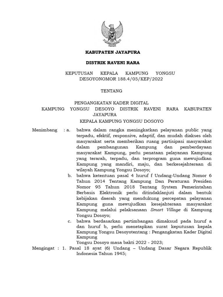 SK KADER DIGITAL Yongsu Dosoyo Tahun 2024 | PDF