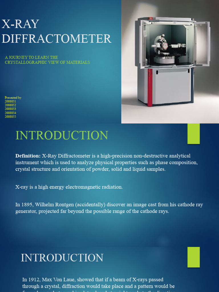 X-Ray diffractometer | Download Free PDF | X Ray Crystallography | X Ray