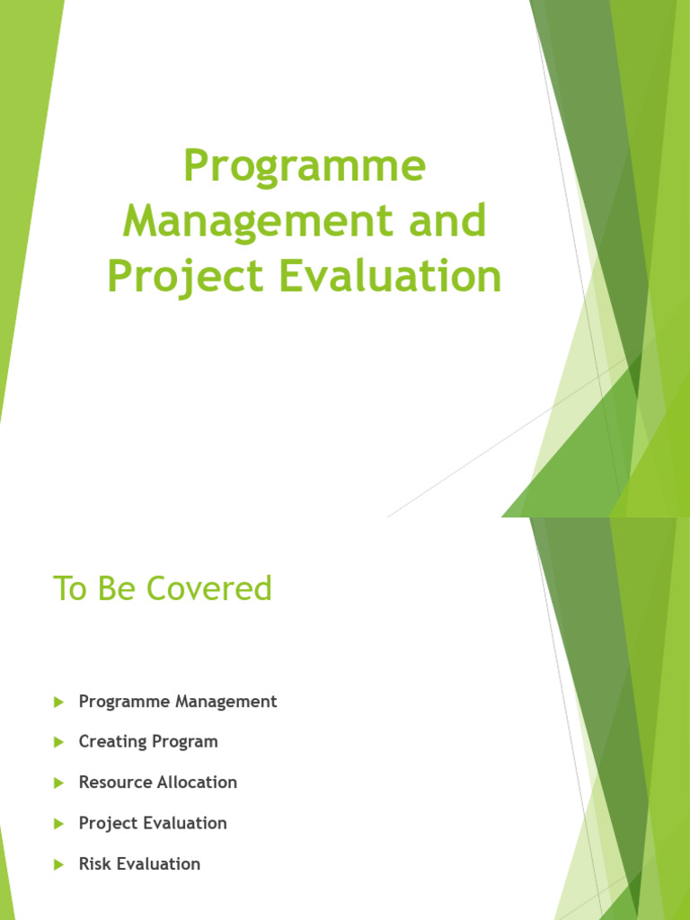 Unit2 Chapter 2 Programme Management and Project Evaluation | PDF | Net Present Value | Cost ...