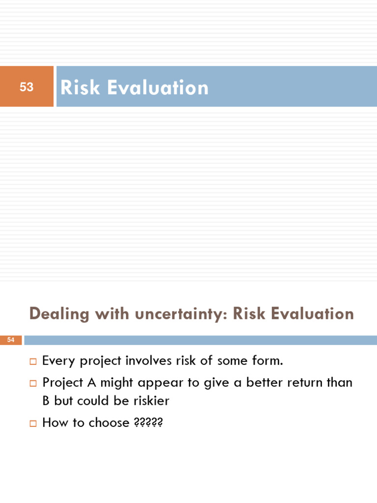 Risk Evaluation | PDF | Risk | Cost–Benefit Analysis