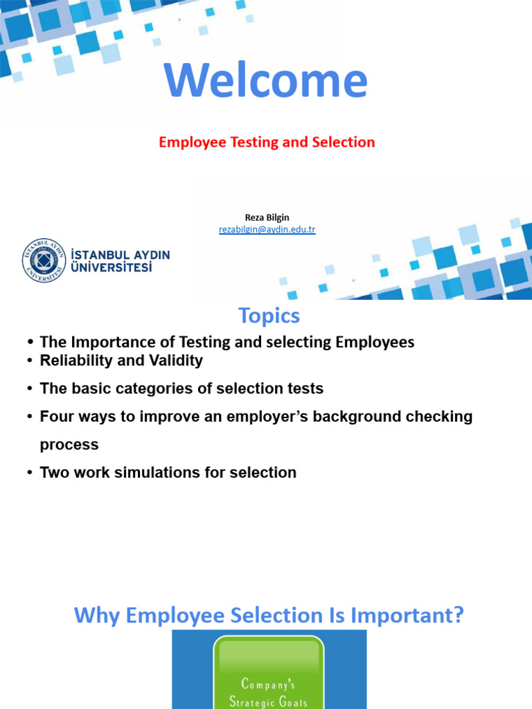 06_Employee_Testing_and_Selection | PDF | Validity (Statistics ...