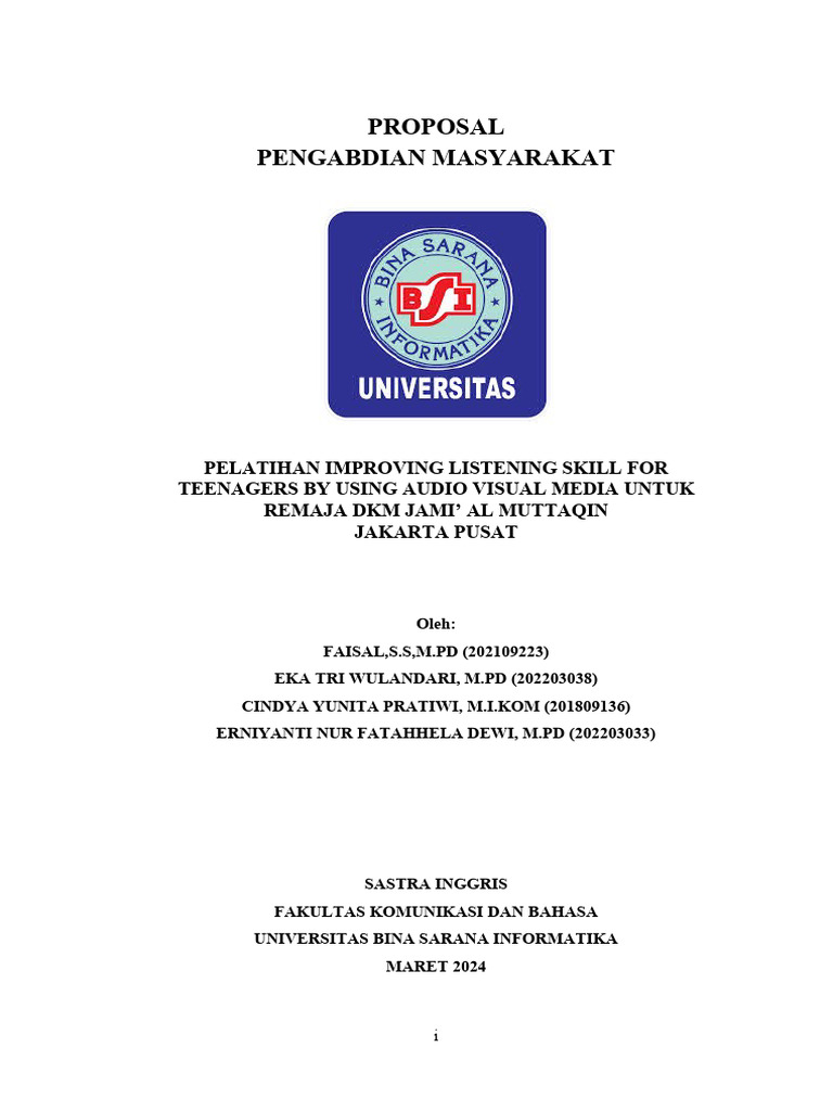 Proposal PM Kelompok 1 Sasing | PDF