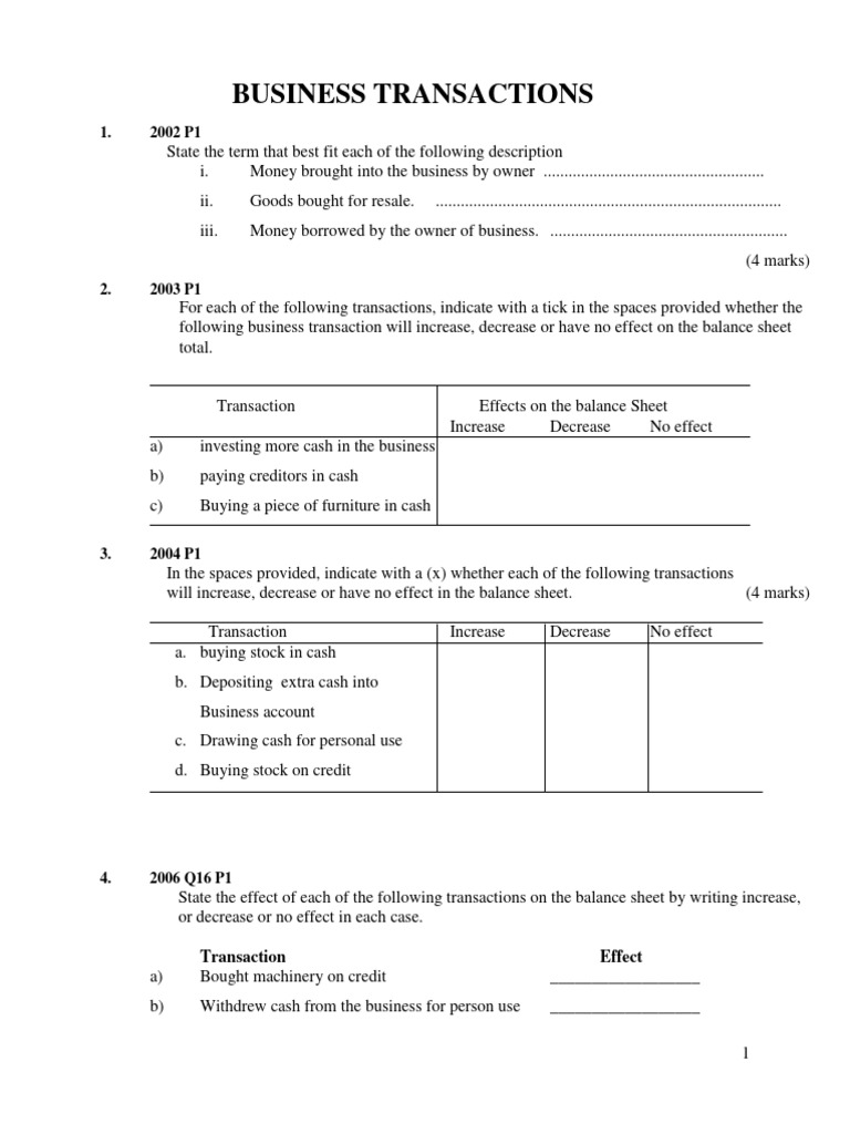 Business Transactions | PDF | Credit | Finance & Money Management