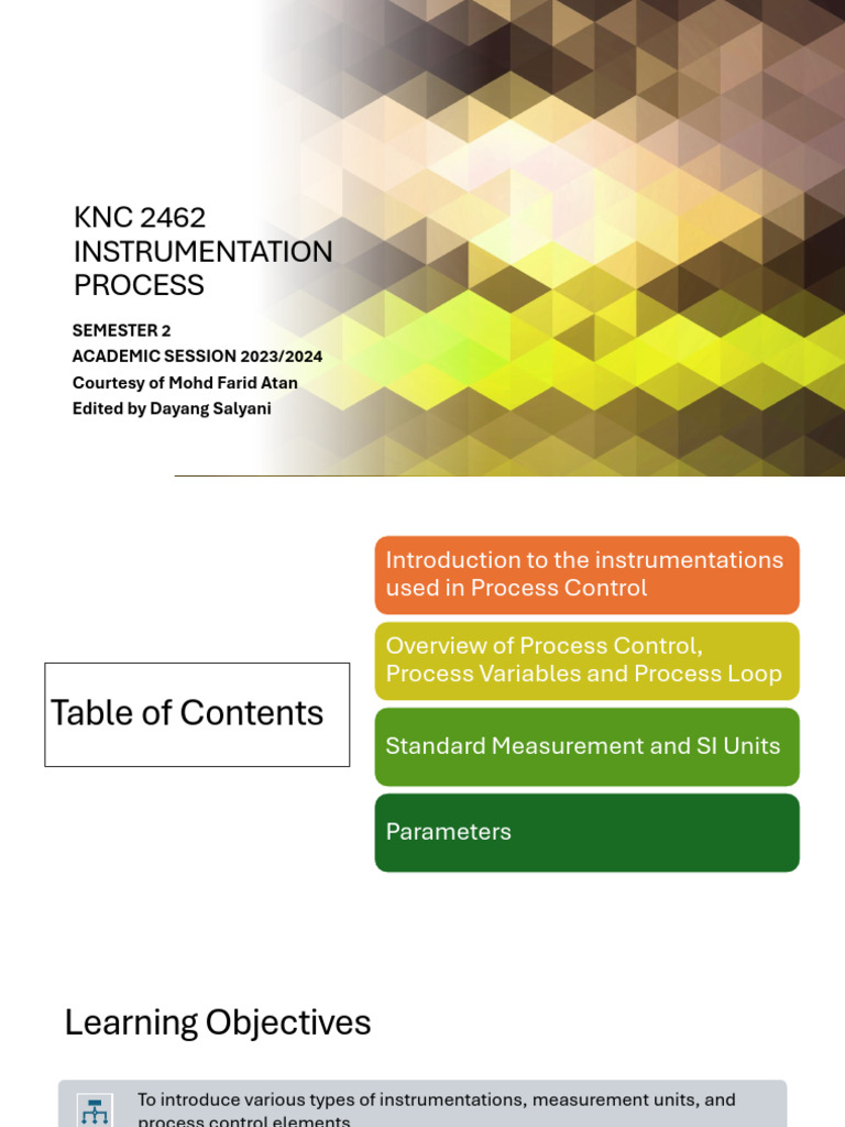 LU3 Instrumentation Measurement Process Control | PDF | Instrumentation | Actuator