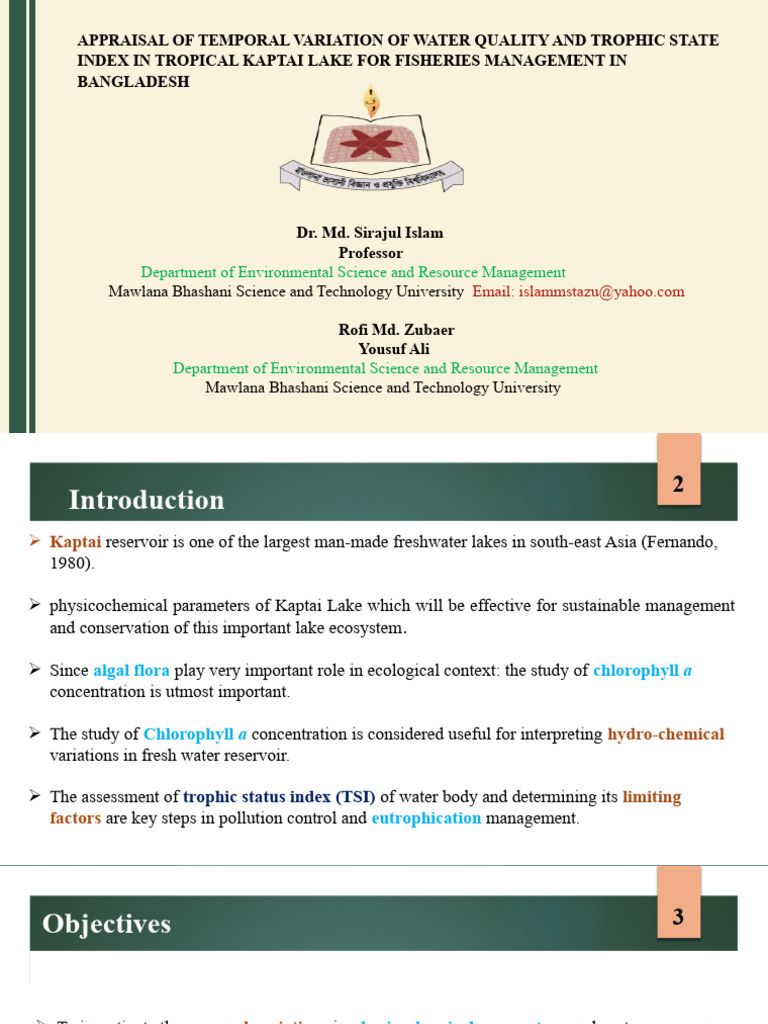 Final Presentation Slide... 2m | PDF | Lake | Environment