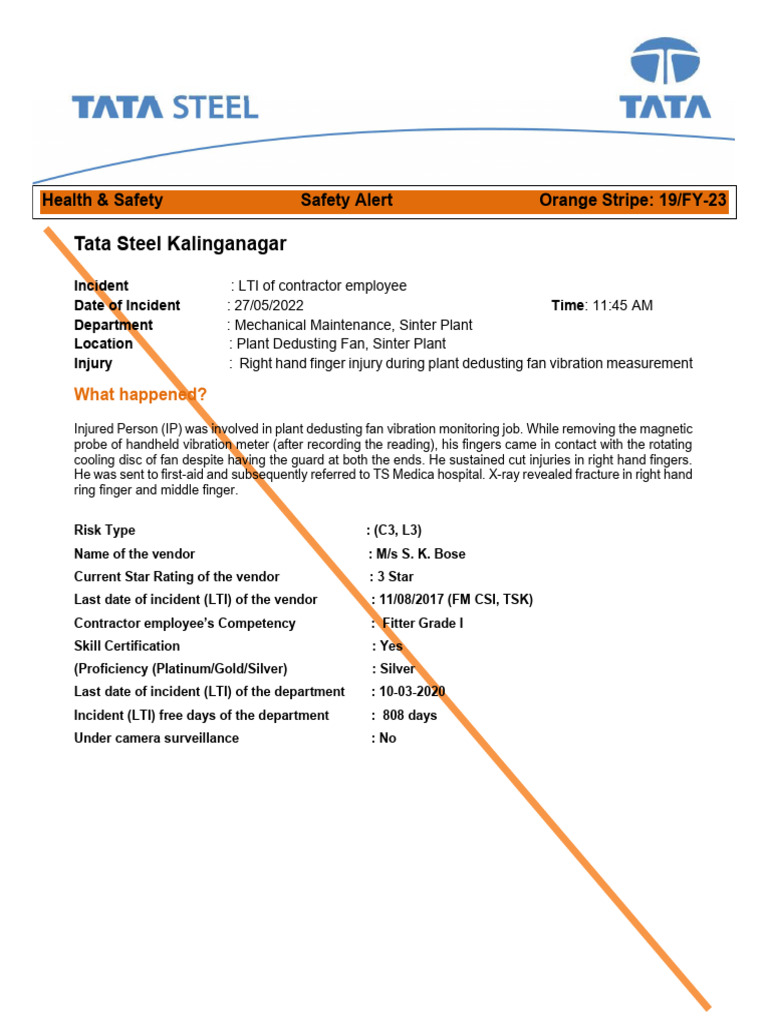 Orange Stripe 19 English TSK | PDF | Safety