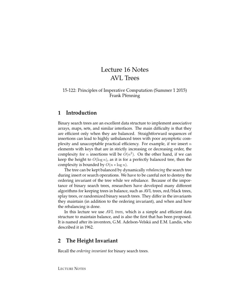 16 Avl Pdf Algorithms And Data Structures Computer Programming
