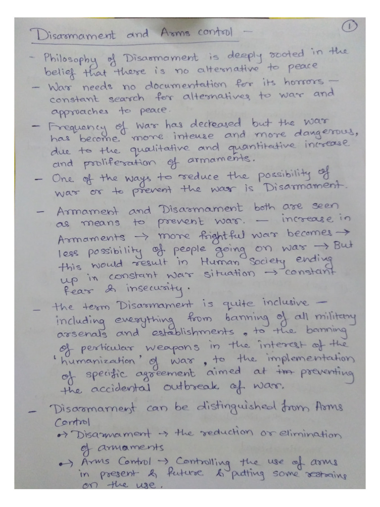 Disarmament and Arms Control | PDF | Military Technology ...