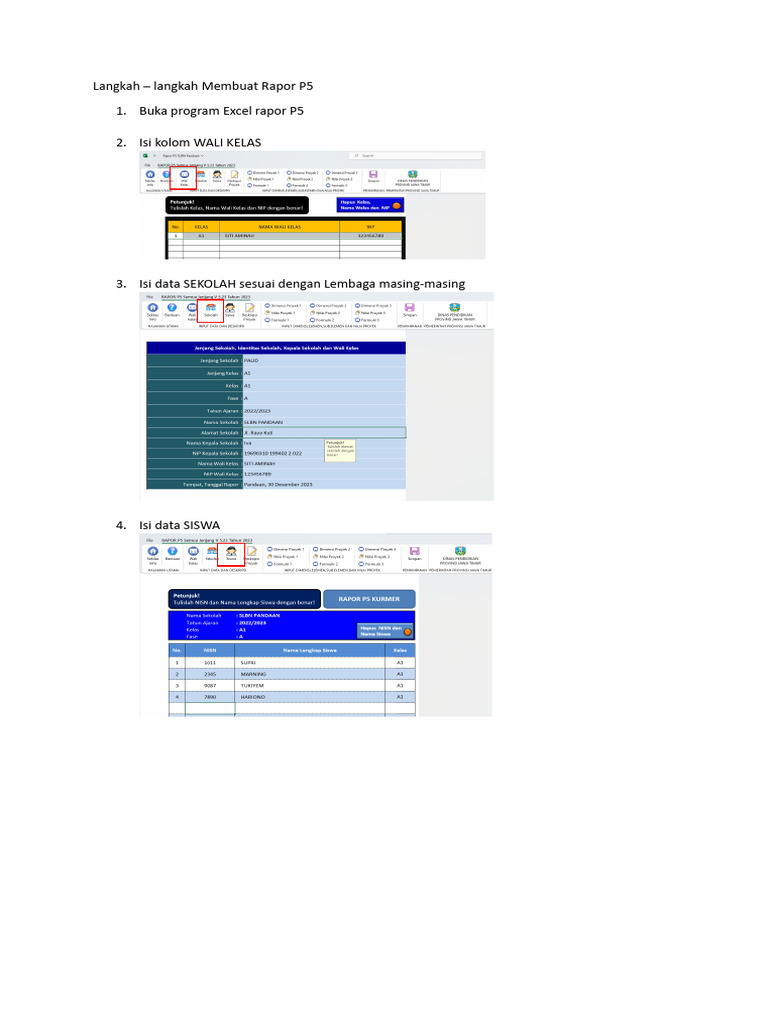Langkah-Langkah Rapor P5 | PDF | Karier & Perkembangan