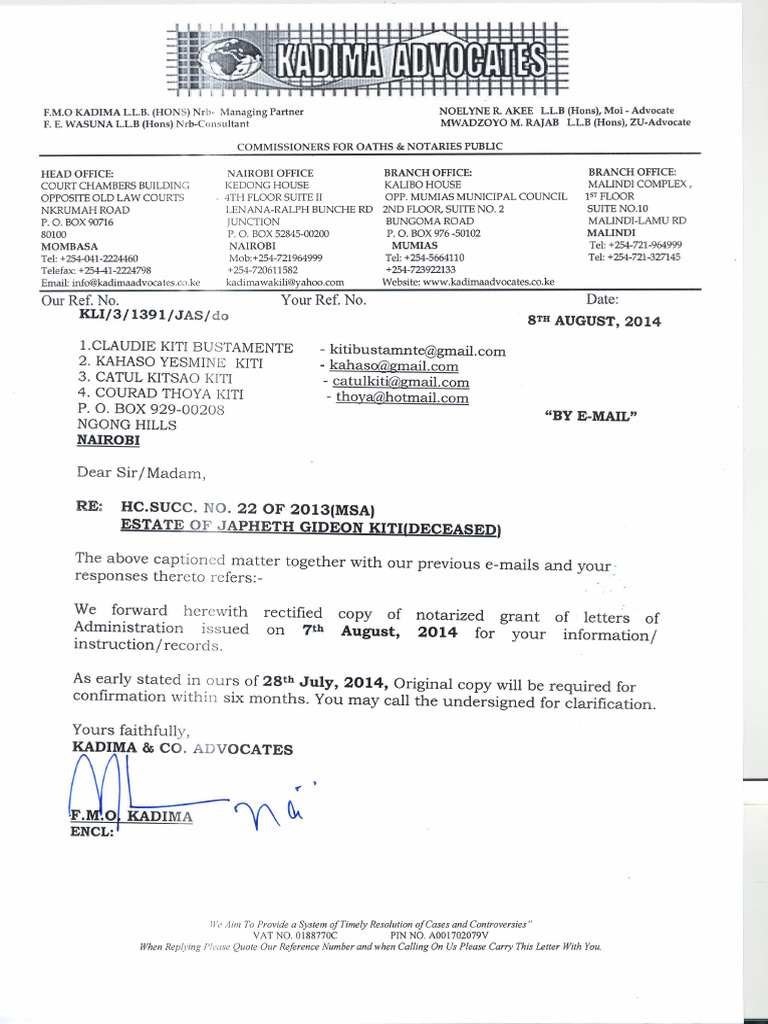 Grant of Letters of Administration - 040434 | PDF