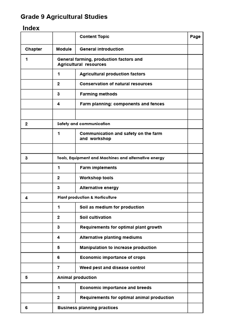GR 9 Agricultural Studies Textbook REVISED CPS-1 | PDF | Agriculture ...