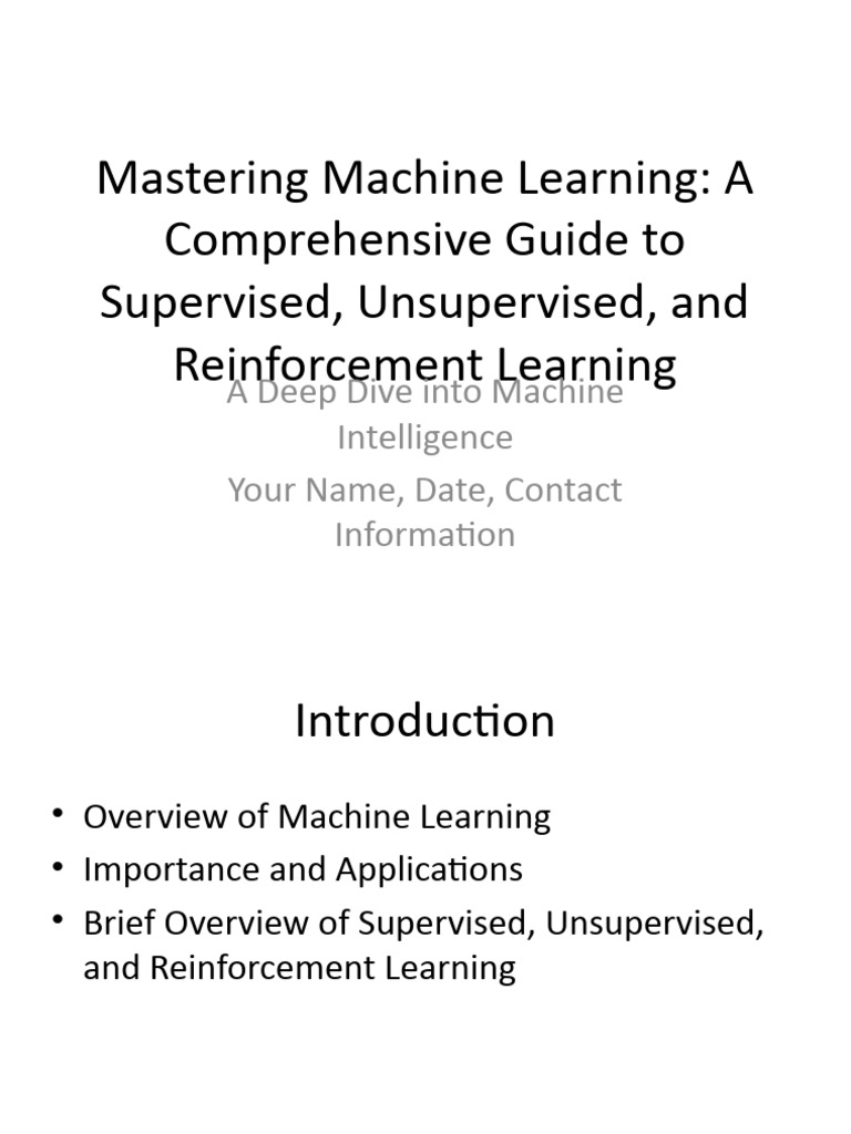Machine Learning Presentation | Download Free PDF | Machine Learning | Computing