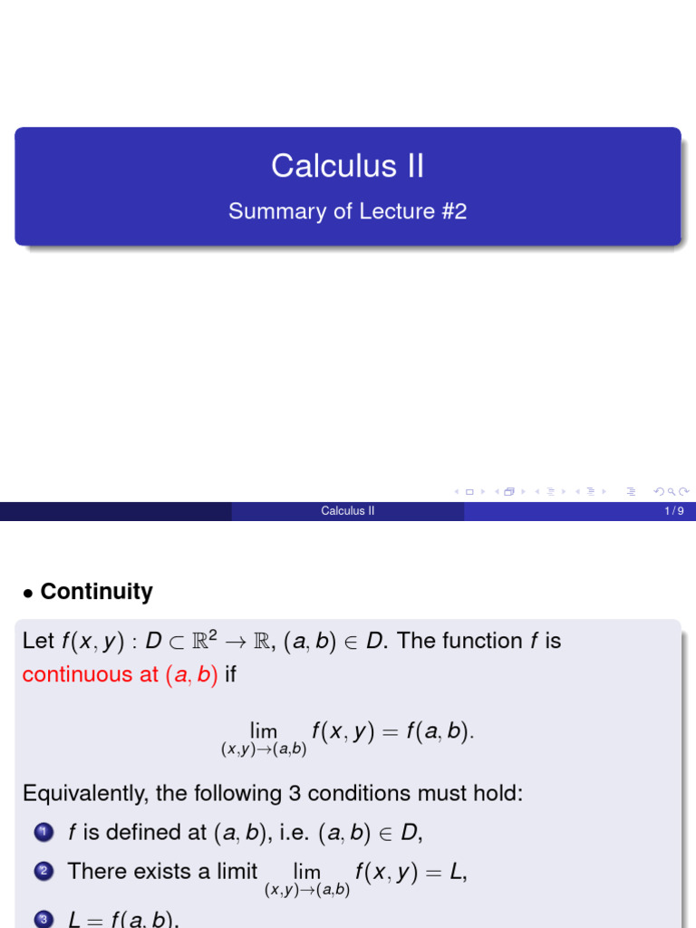 Calculus II - Summary of Lecture #2 | PDF | Derivative | Function ... Calculus II - Summary of Lecture #2 | PDF | Derivative | Function ...