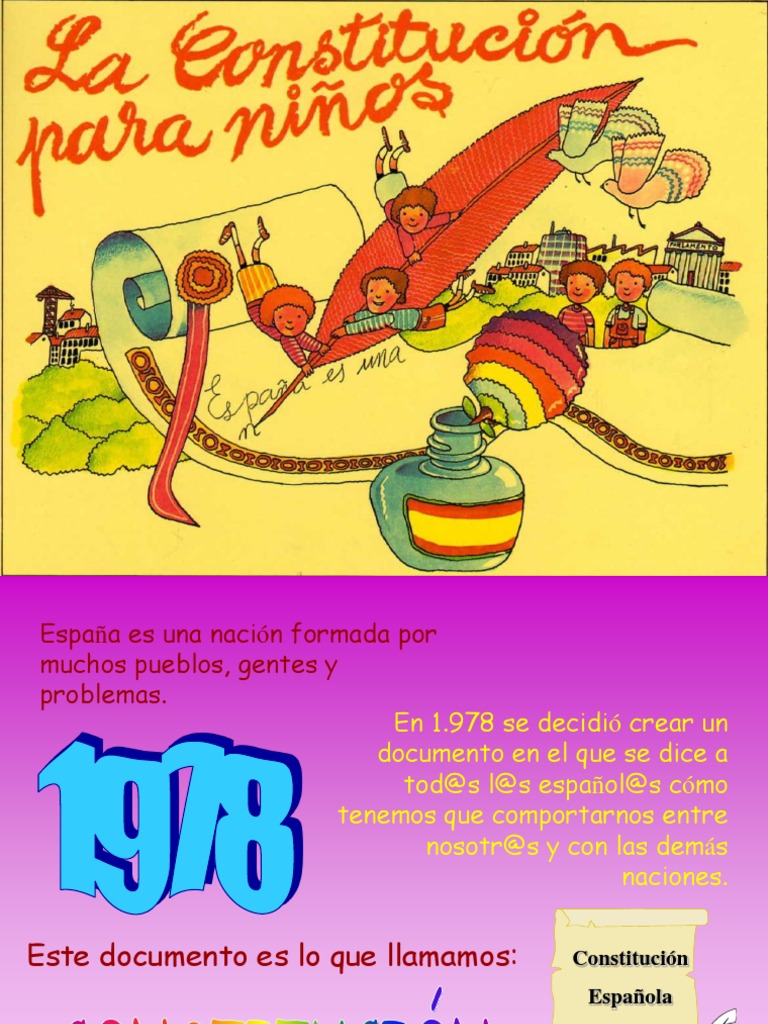 La Constitucion Para Niños Pdf España Nación