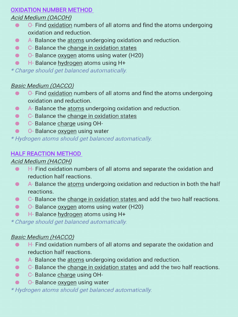 Balancing Redox Reactions - 220626 - 201709 | PDF